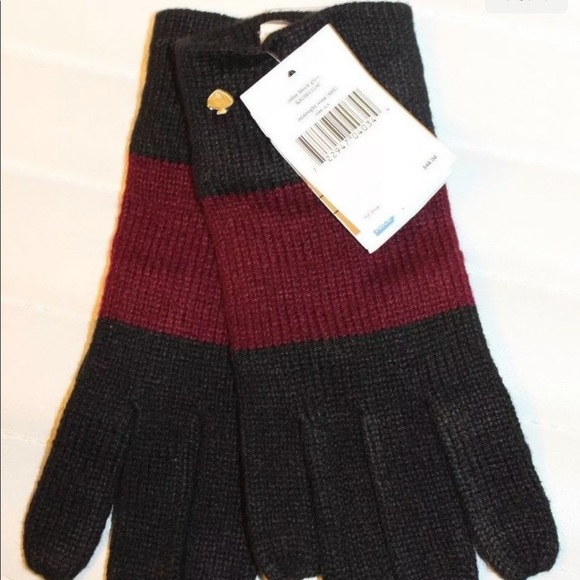 kate spade | Accessories | Kate Spade New York Colorblock Knit Gloves ...